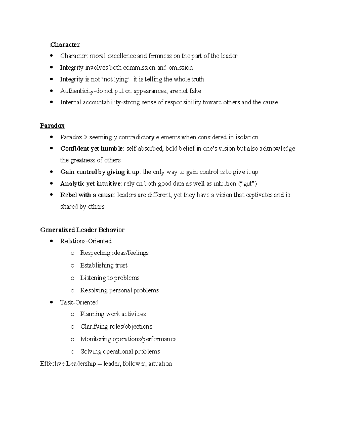 Character Notes - Character Character: moral excellence and firmness on ...