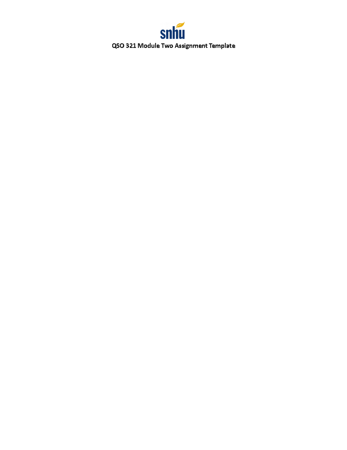 QSO 321 Module Two Assignment Template - QSO 321 Module Two Assignment ...