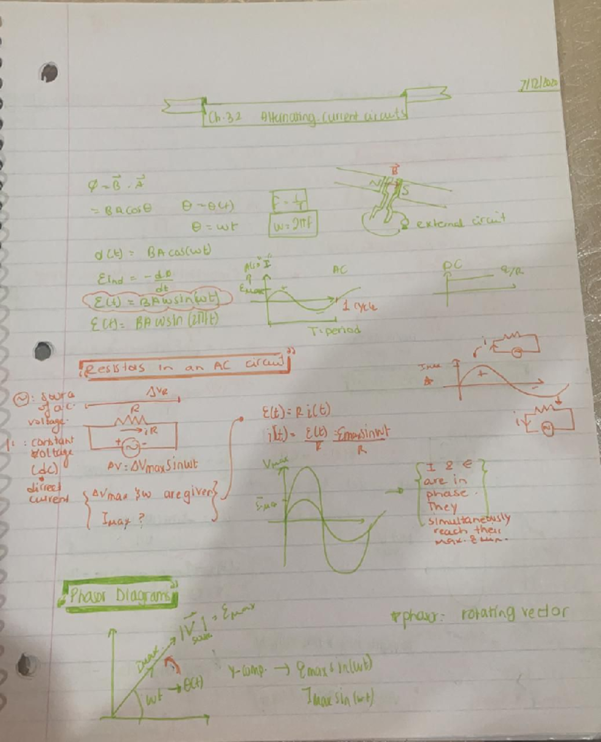 CHAPTER 32 ALTERNATING CURRENT CIRCUITS - Physics 2 - Studocu