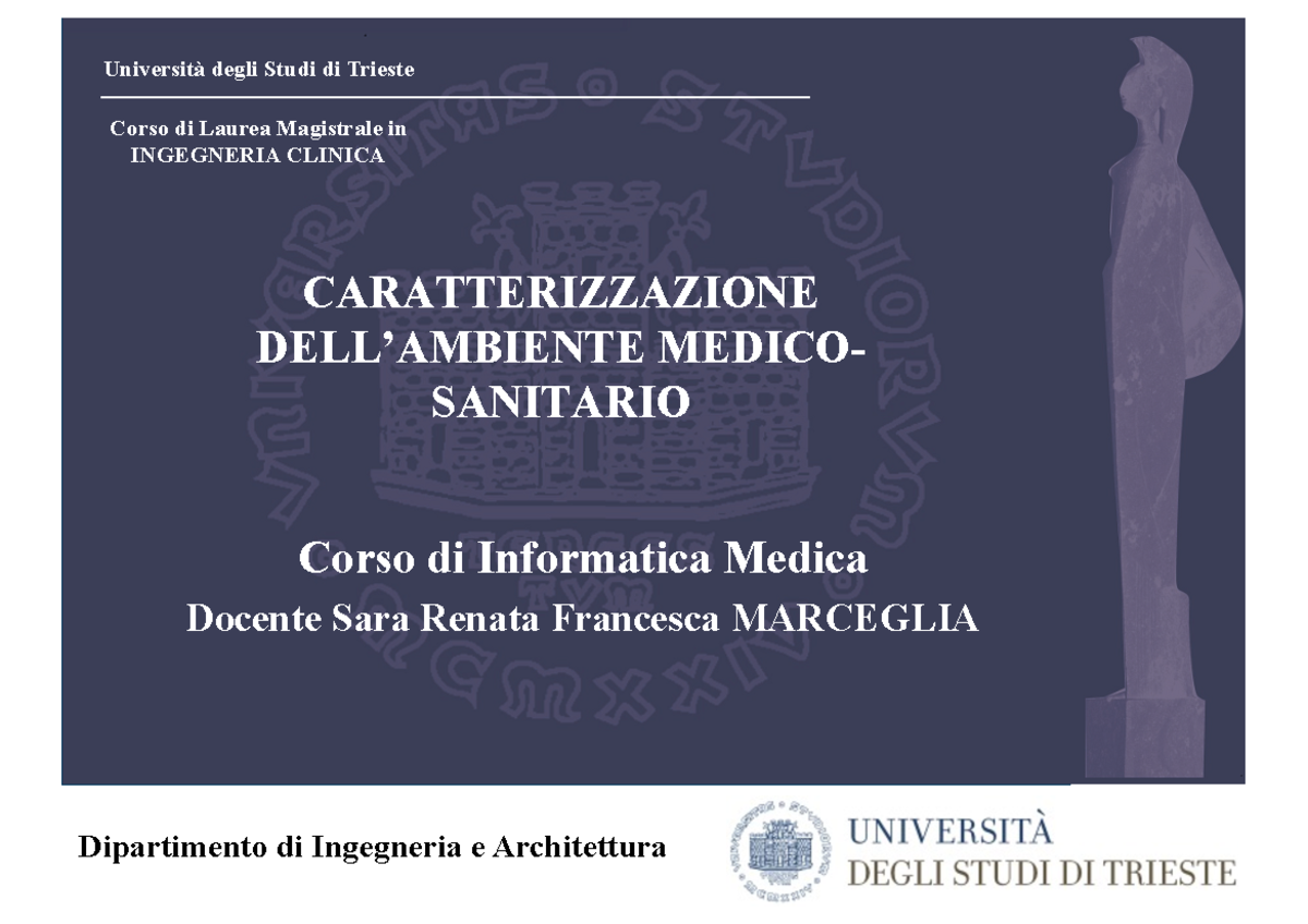 01-IM-Scenario Riferimento - Università degli Studi di Trieste ####### Dipartimento di ...