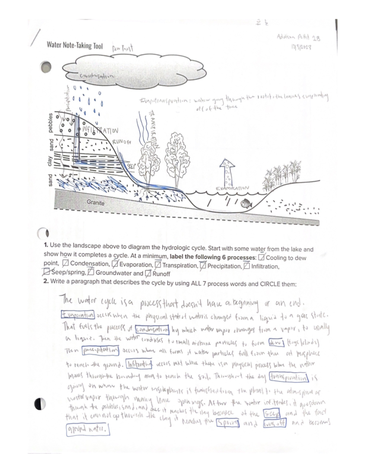 Water Note-Taking Tool - GEO 373 - Studocu