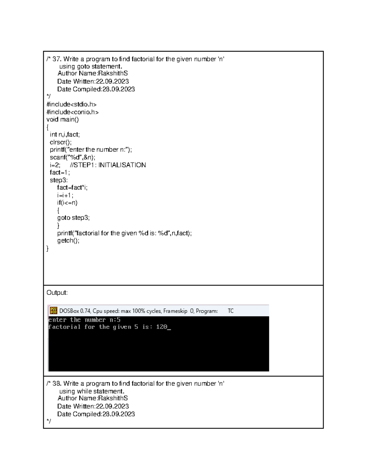 Rakshith S pl-11 - C++ lab programs - /* 37. Write a program to find ...