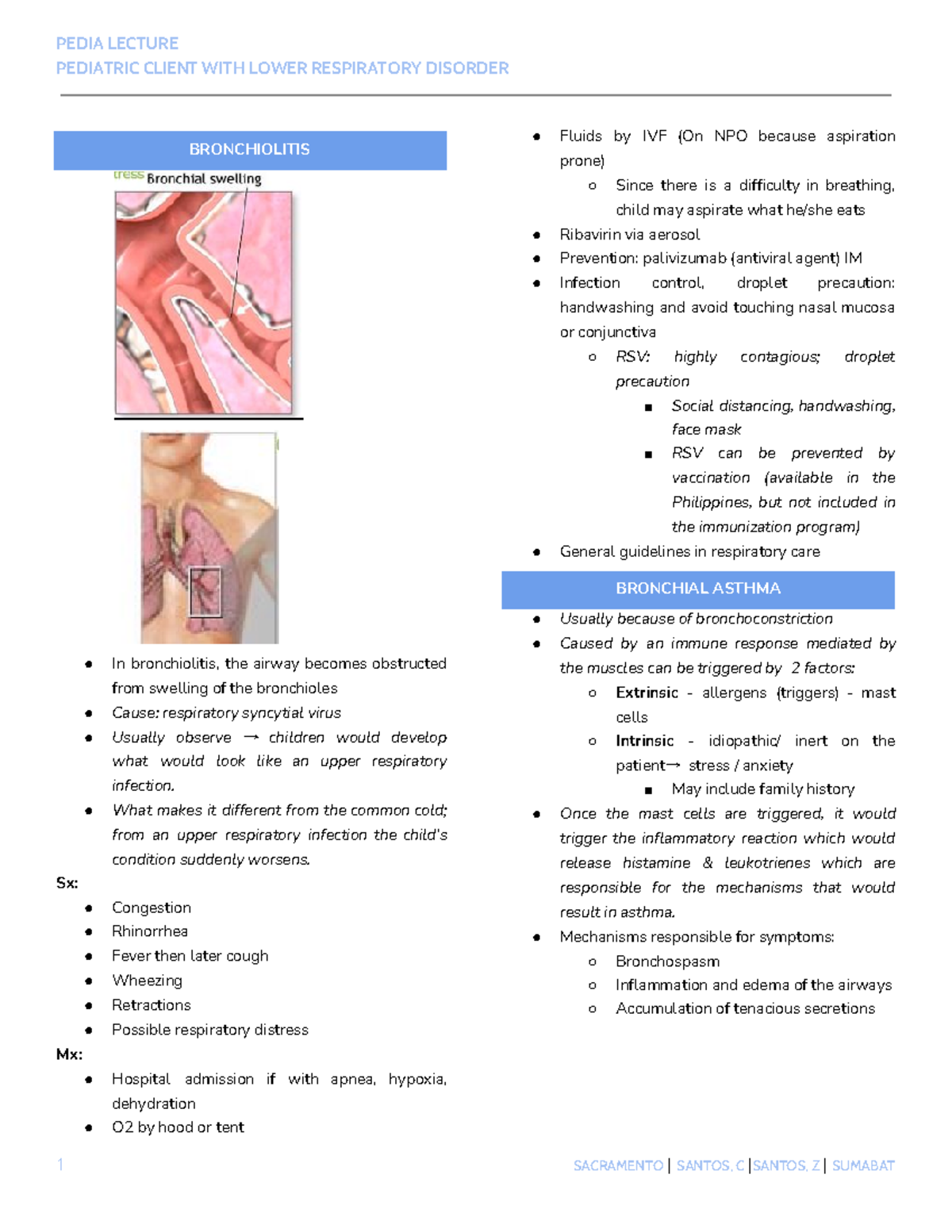 Pedia Lower- Respi -0- PEDIATRIC CLIENT WITH LOWER RESPIRATORY DISORDER ...