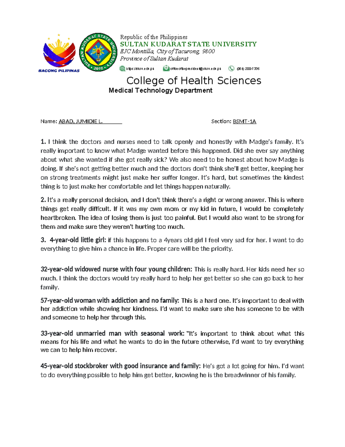 College of Health Sciences.docx assig 6 - ` College of Health Sciences ...