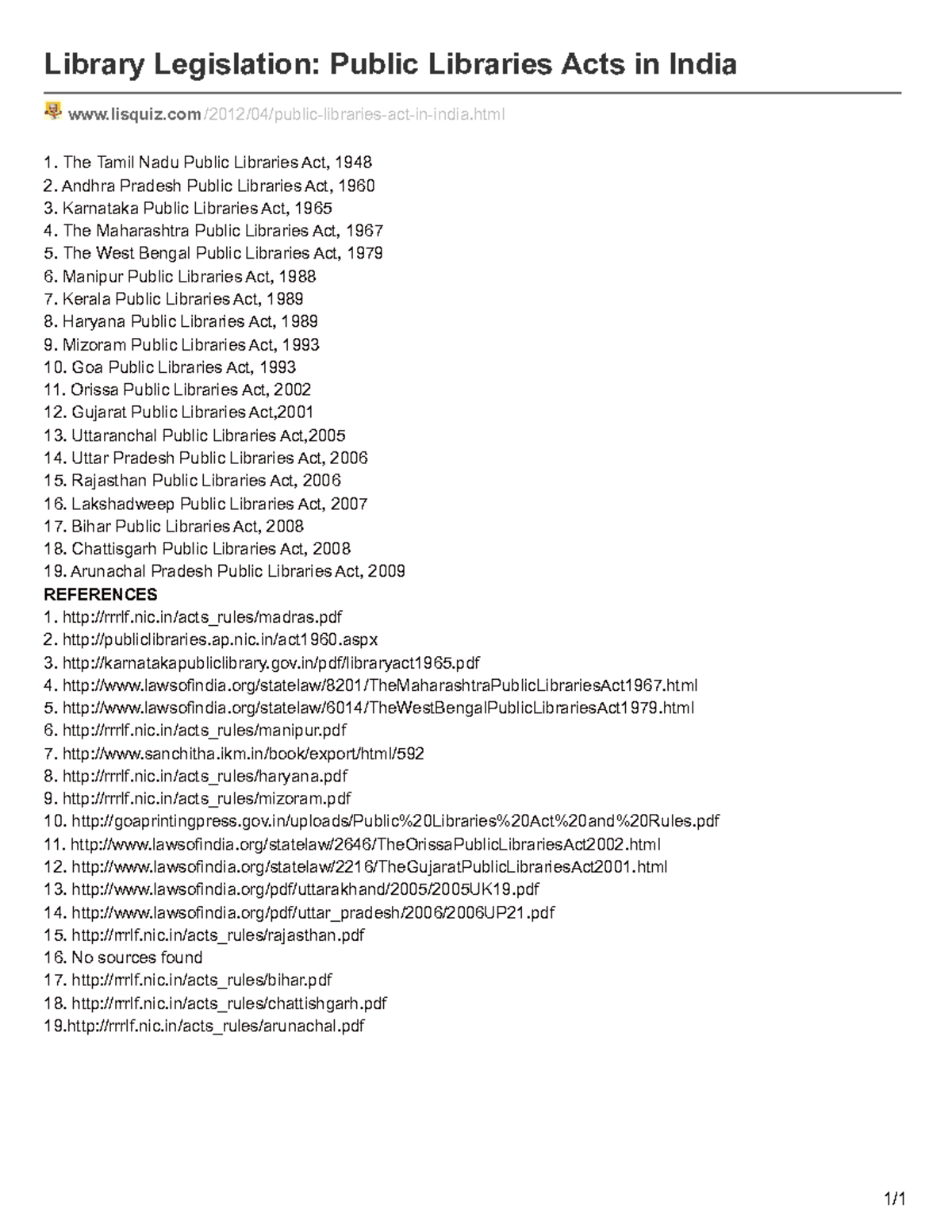 Lisquiz.com-Library Legislation Public Libraries Acts in India ...