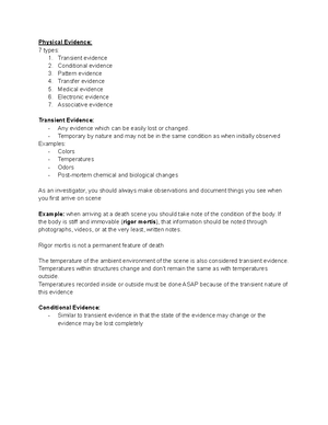 Forensics Final Study Guide - Forensics Final Study Guide Chapter 9 ...
