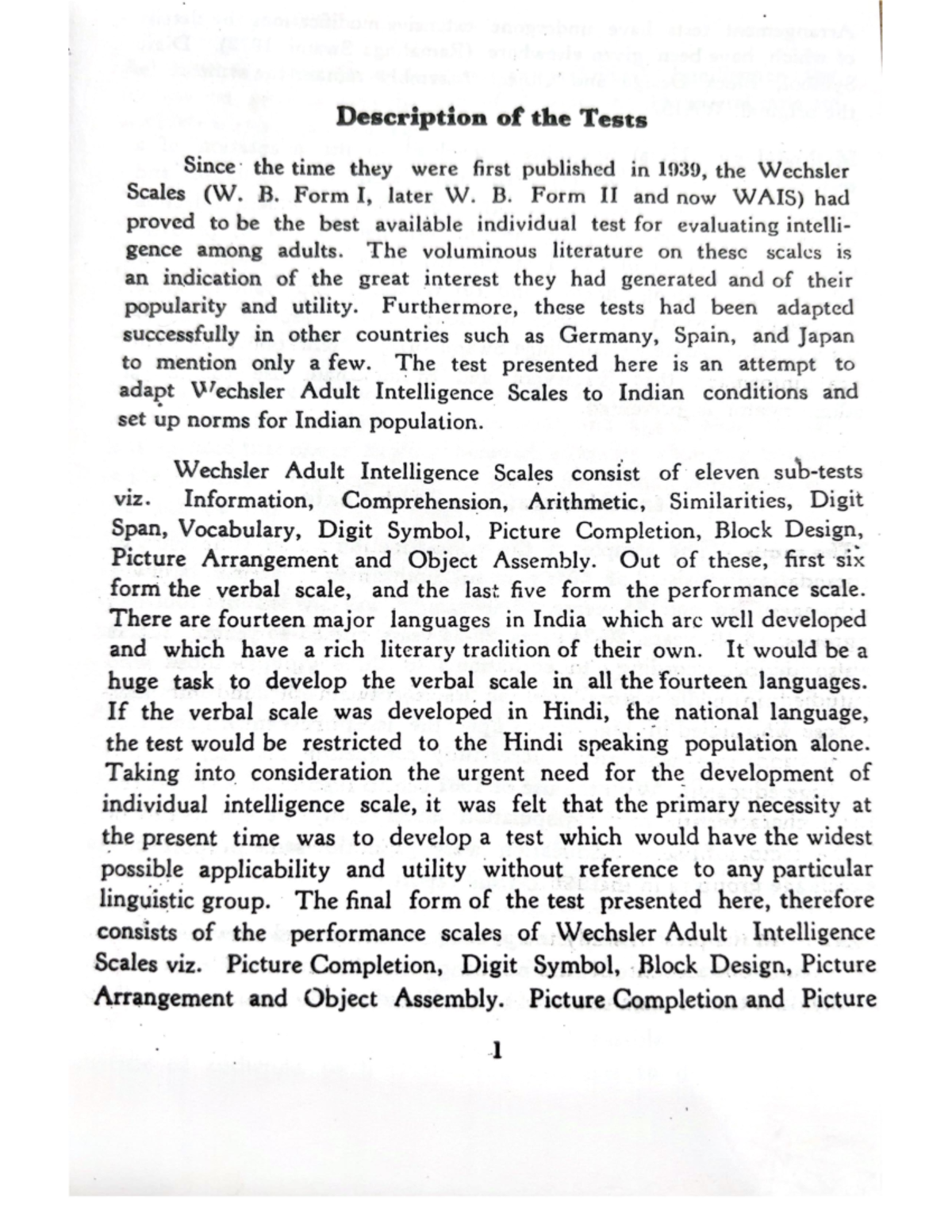 Wapis Manual - ....................... - Description of the Tests Since ...
