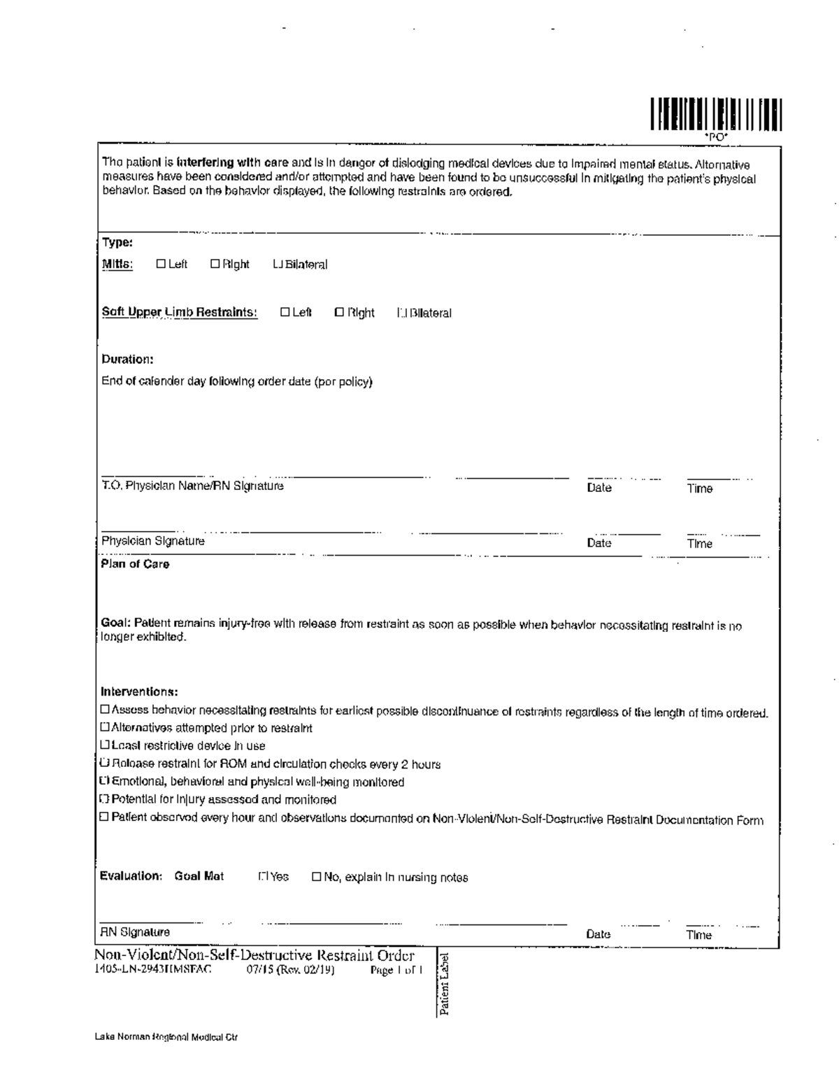 Restraint Order Example - NAS 101 - Studocu
