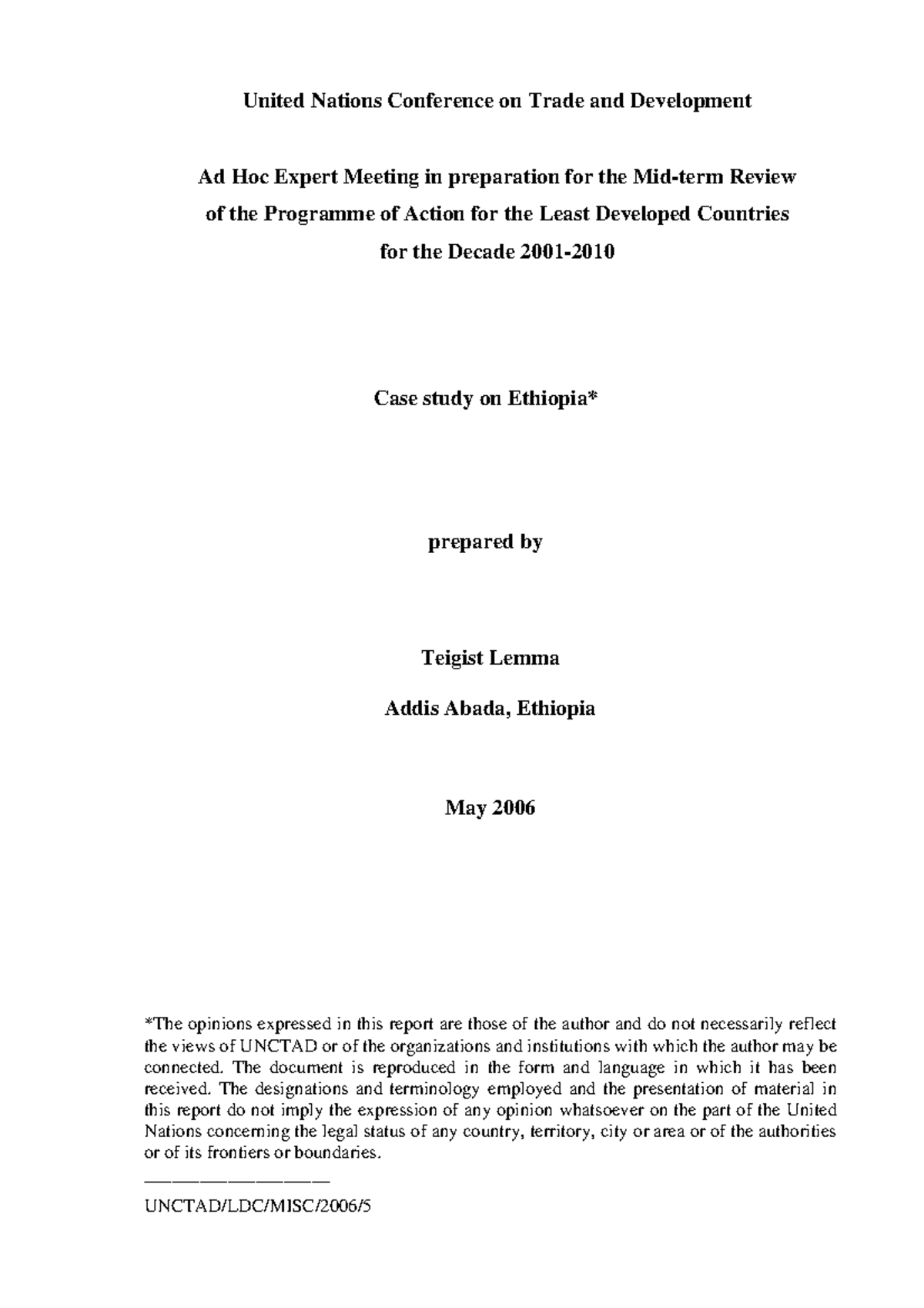 Ldcmisc 2006 5 en - Hhjnj - United Nations Conference on Trade and ...