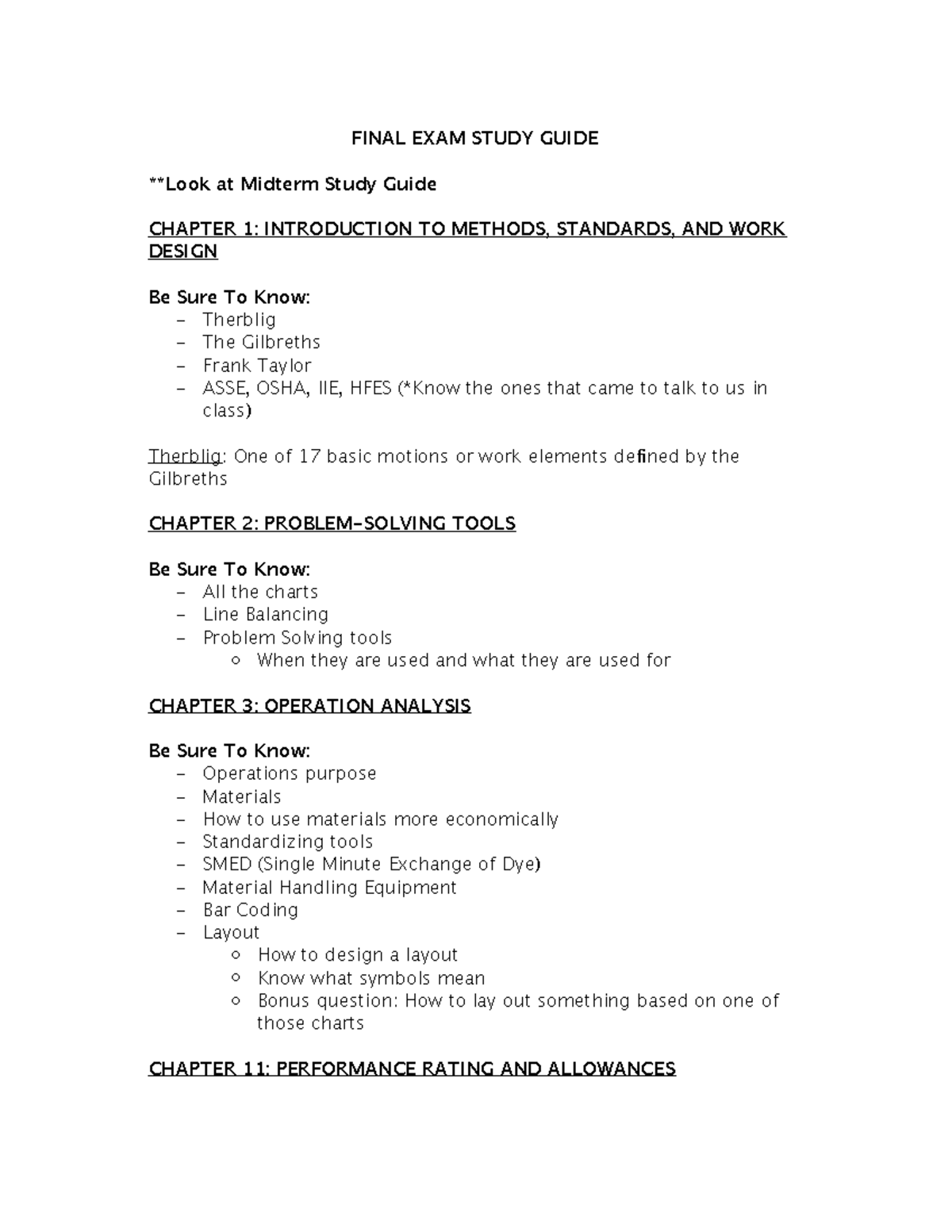 INSY3021 Final Study Guide Blackwell - FINAL EXAM STUDY GUIDE **Look at ...