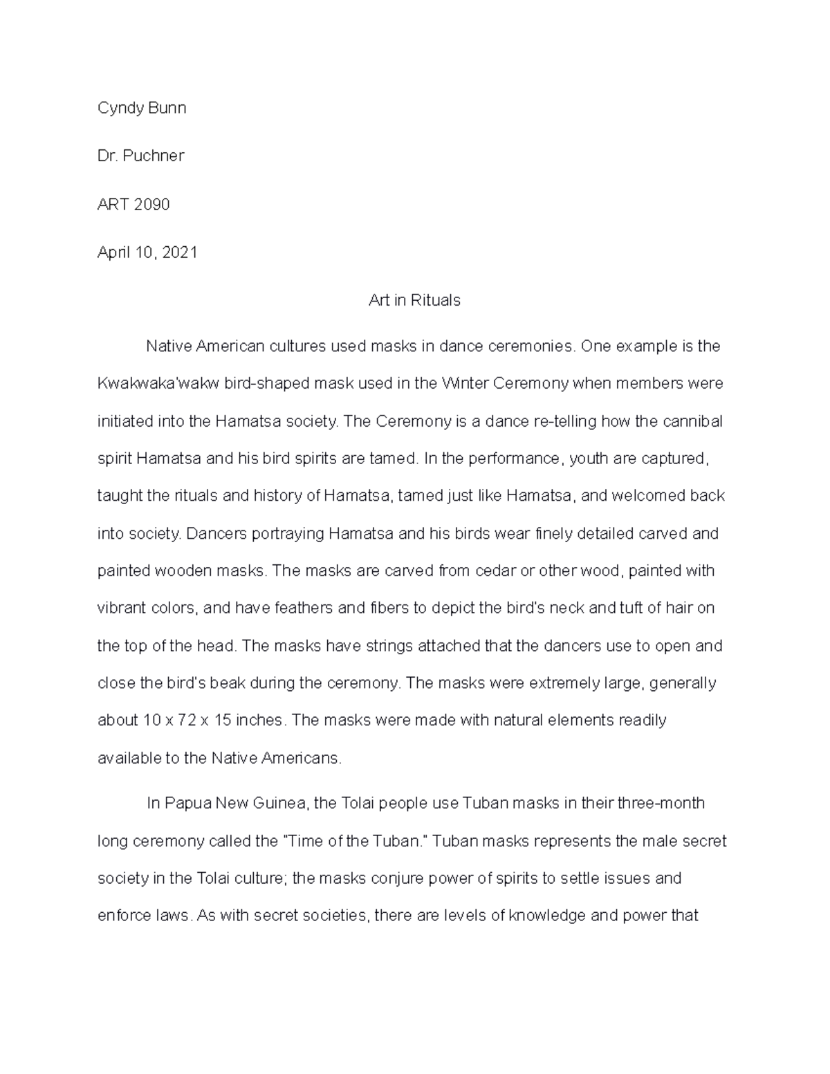 3 paper art 4 - Grade: A - Cyndy Bunn Dr. Puchner ART 2090 April 10 ...