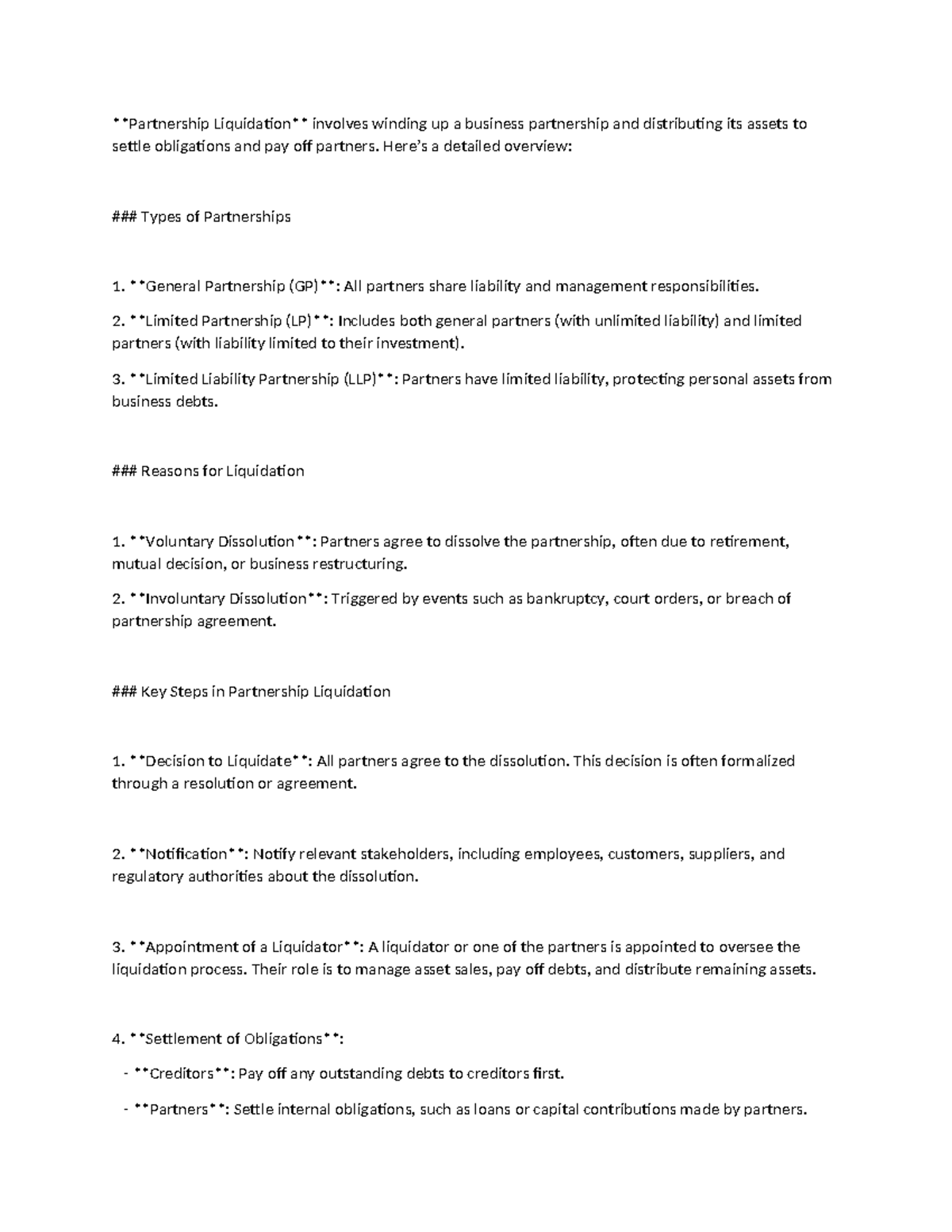 Partnership - Here’s a detailed overview: Types of Partnerships General ...
