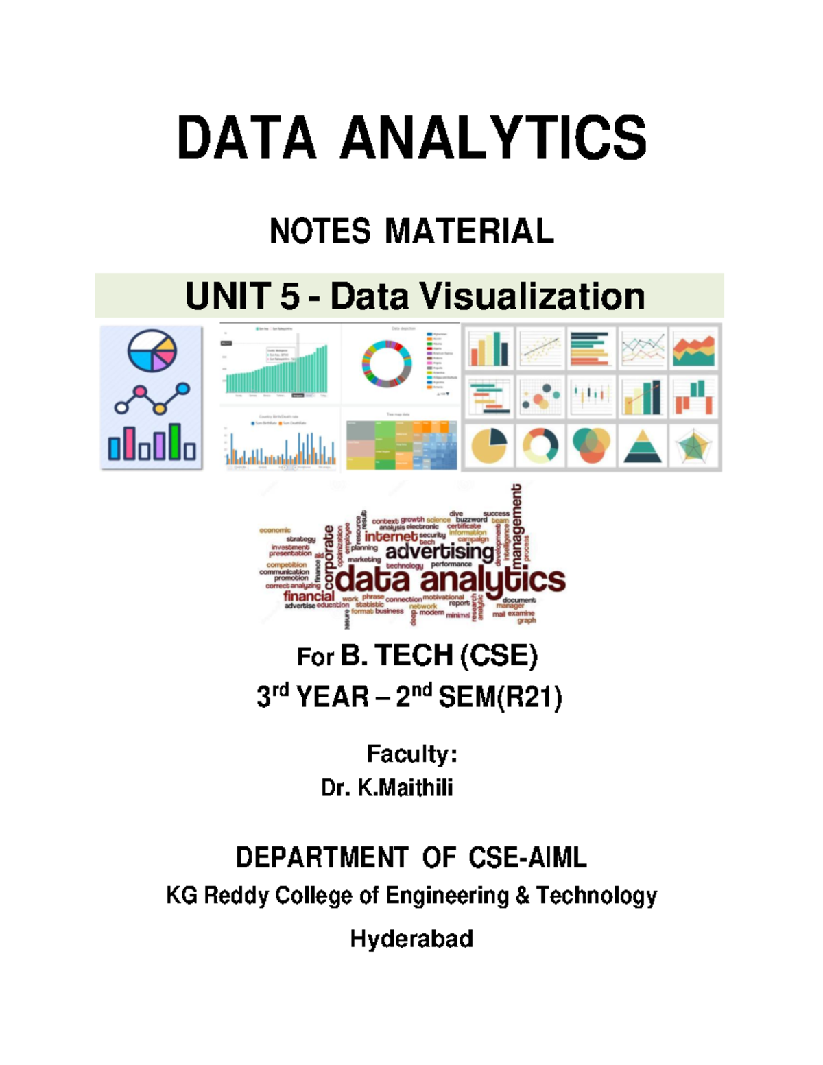 DA unit 5 - this is the lecture notes of Da unit 5 - DATA ANALYTICS ...