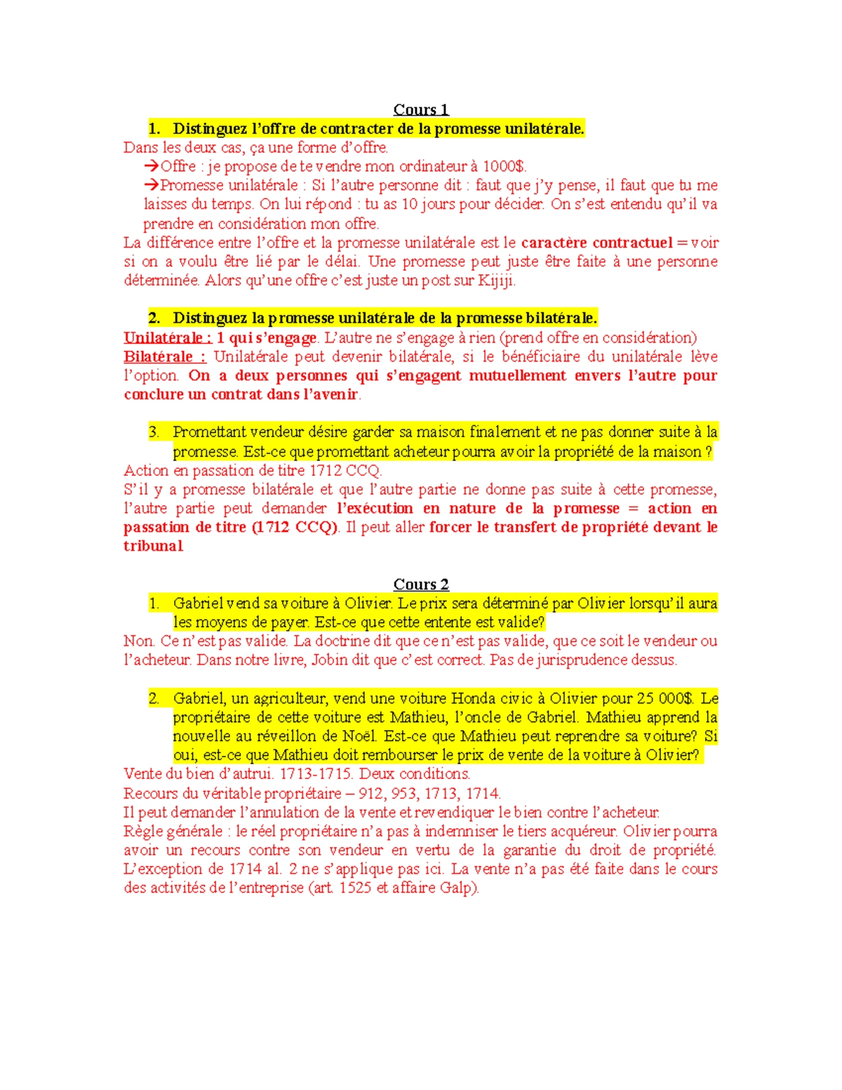 Exercices-intras - Exercice pour les intras - Cours 1 Distinguez l ...