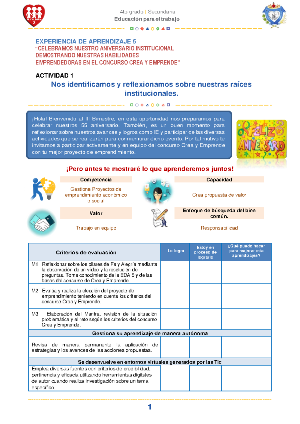 Exp5 Cuarto 01 - mxmmx - Educación para el trabajo EXPERIENCIA DE ...