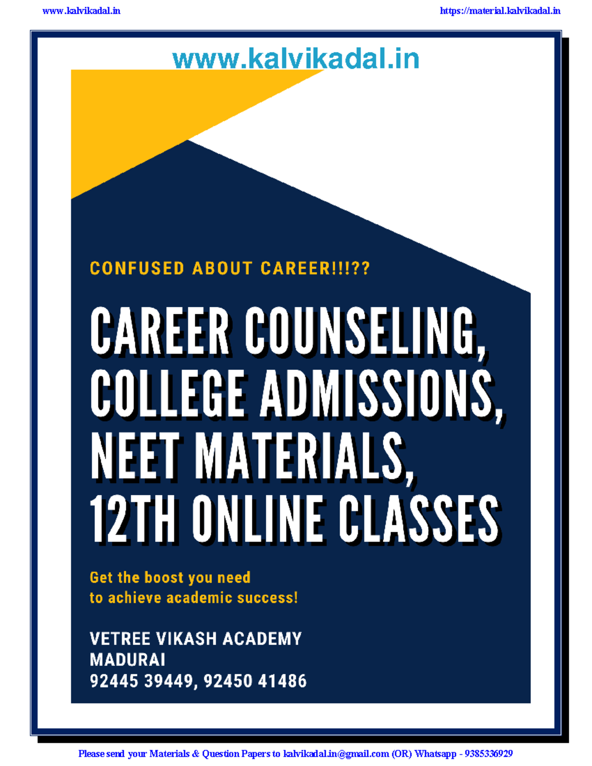 12TH Physics Chapter-7- Vetree Vikash Academy - kalvikadal VETREE VIKASH ACADEMY STUDY PLAN FOR ...