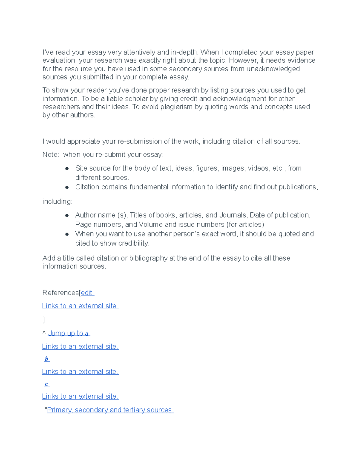 Unit 2 Discussion - APA Formatting (25) - I’ve read your essay very ...