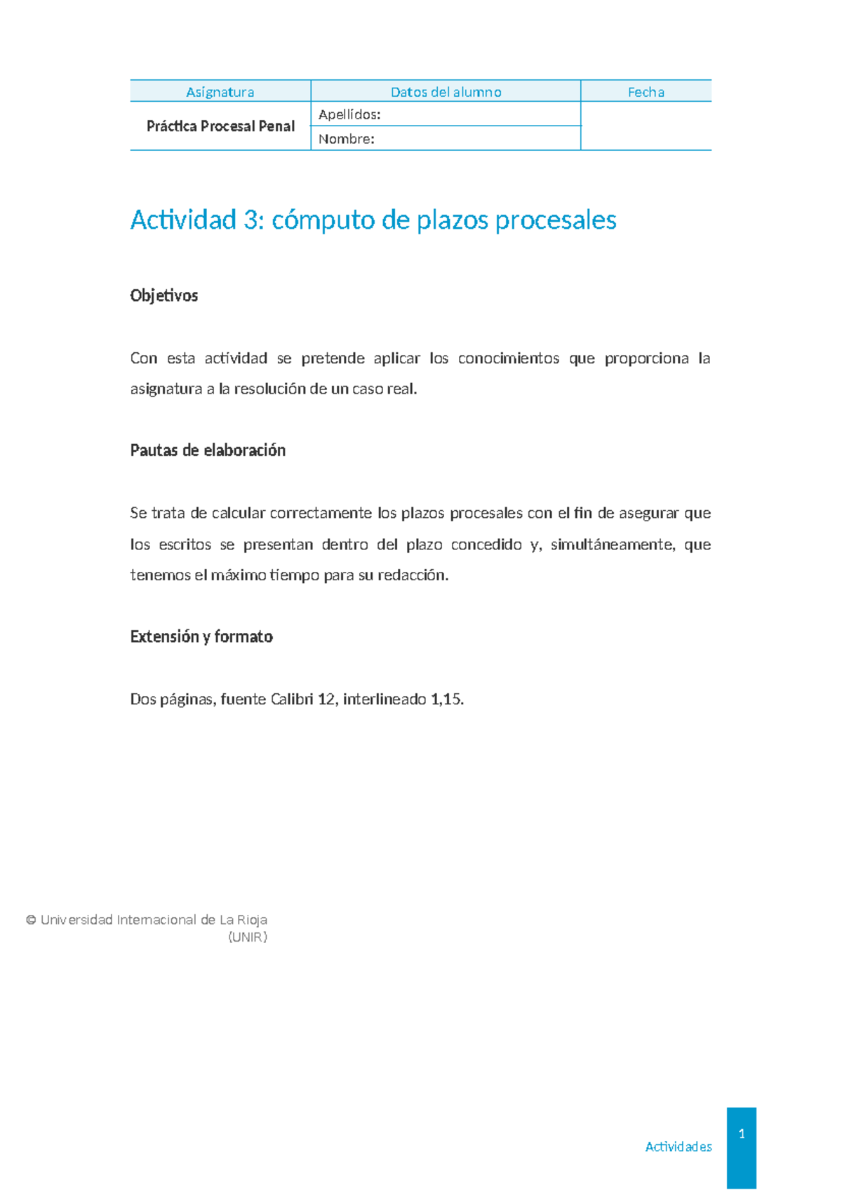 Muealp 04 act3 - Práctica - © Universidad Internacional de La Rioja (UNIR) Asignatura Datos del ...