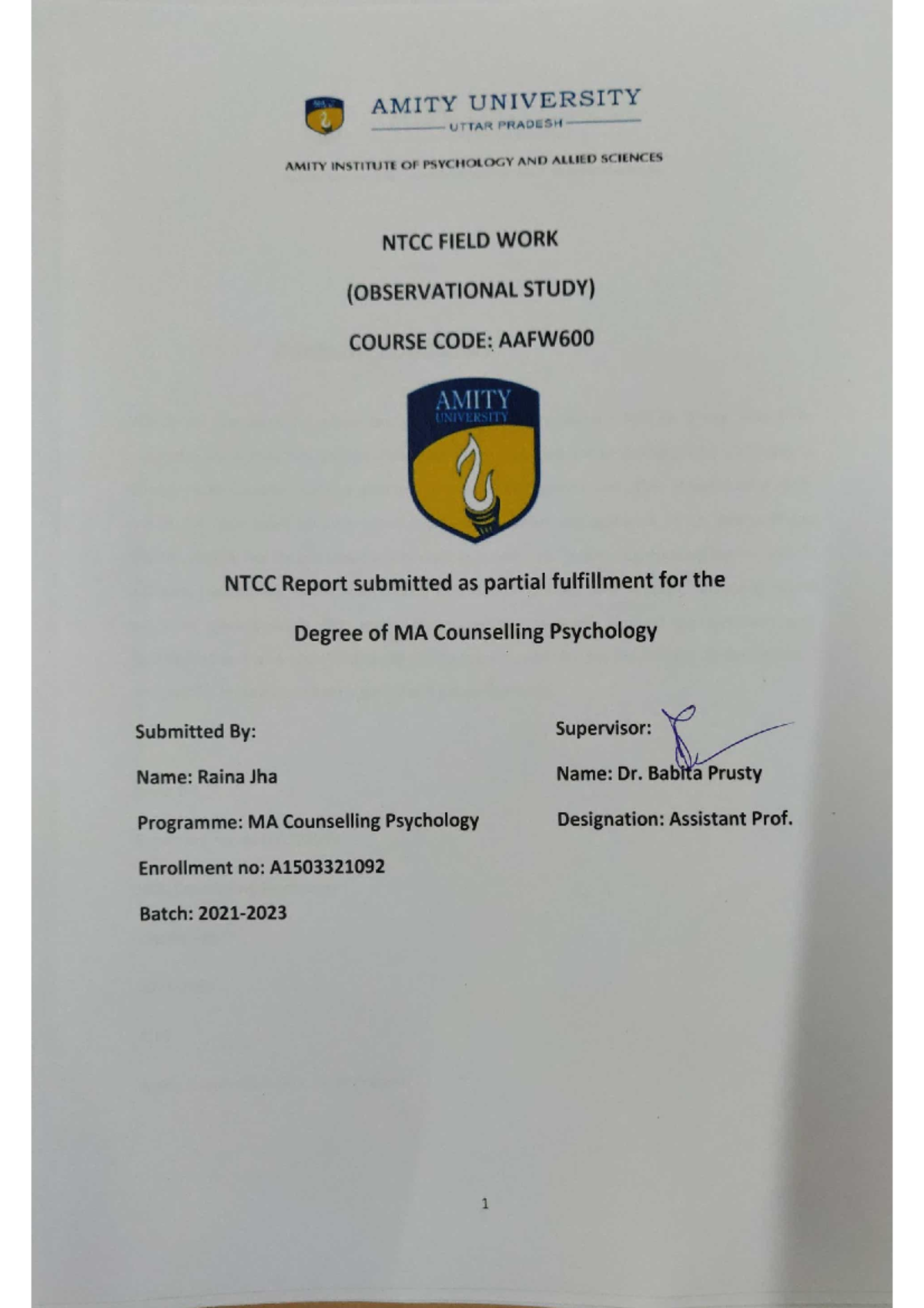Ntcc signed copy - there you go. this will help you in your field work ...