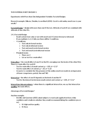 Research Method and Design (PSY141) Review sheet - Test Review Chapter ...