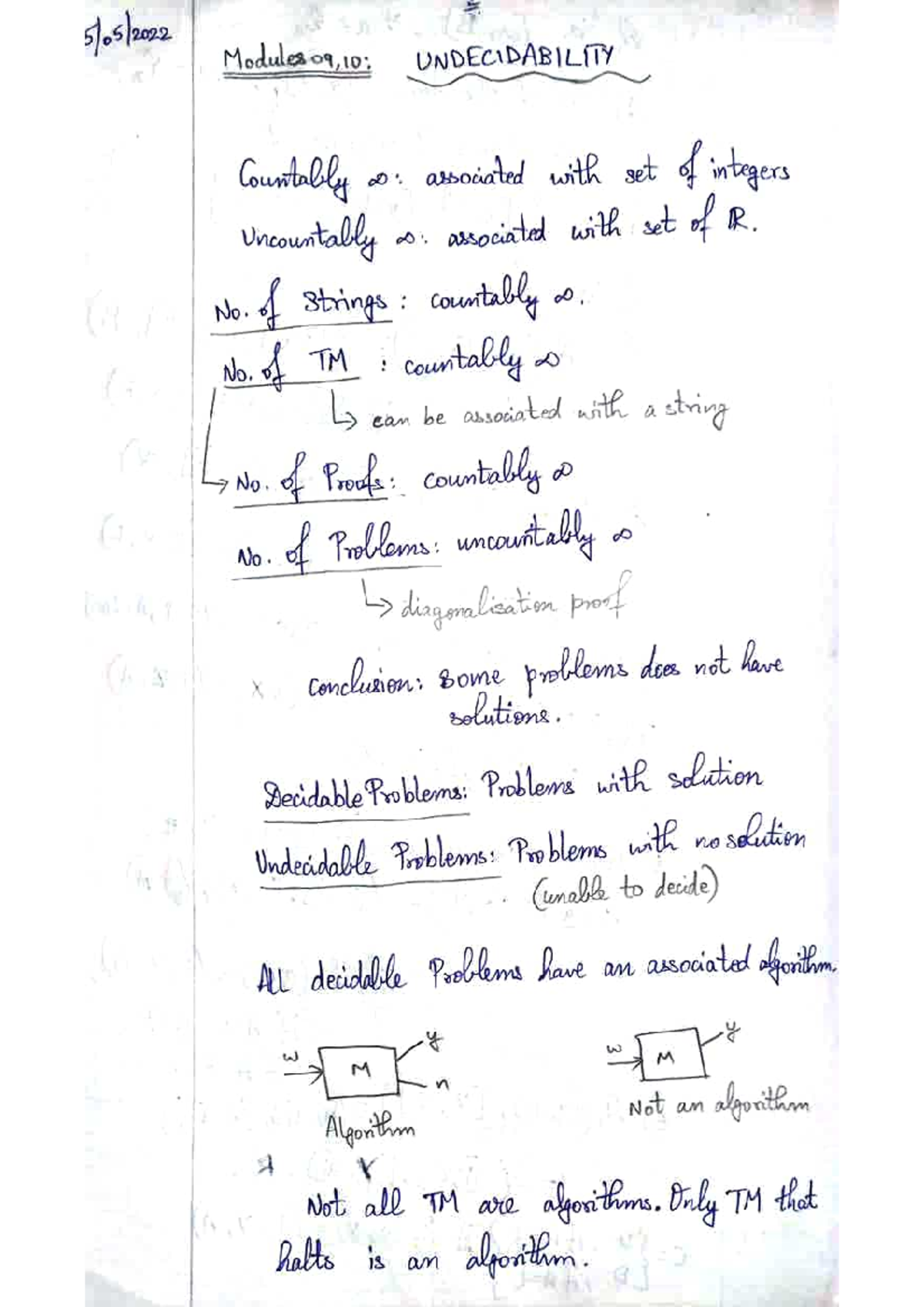 TOC-Modules 09 10-Undecidability - Theory Of Computation - Studocu