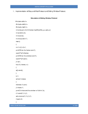 Elementary data link protocols - Computer Networks Lab - AKTU - Studocu