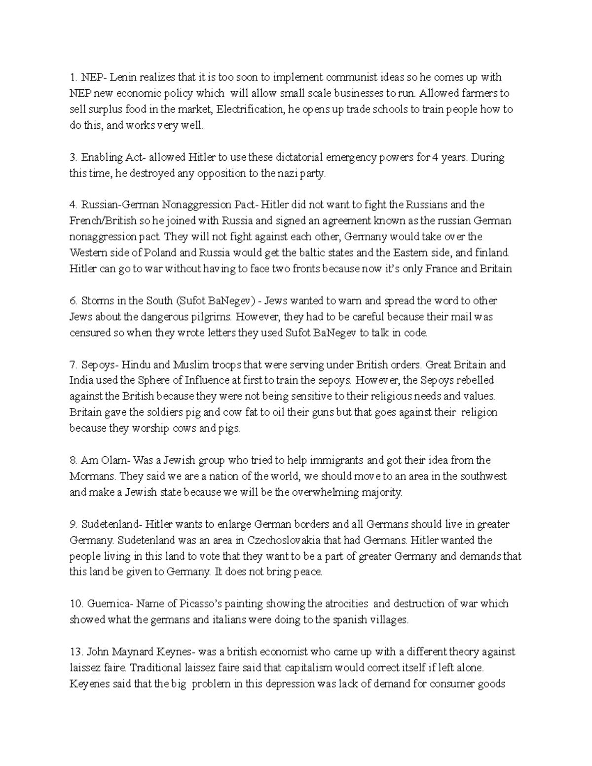 History - Grade: A - NEP- Lenin realizes that it is too soon to ...