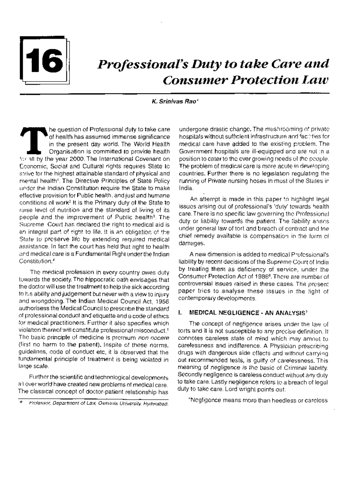 019 Professionals Duty To Take Care and Consumer protection Low ...