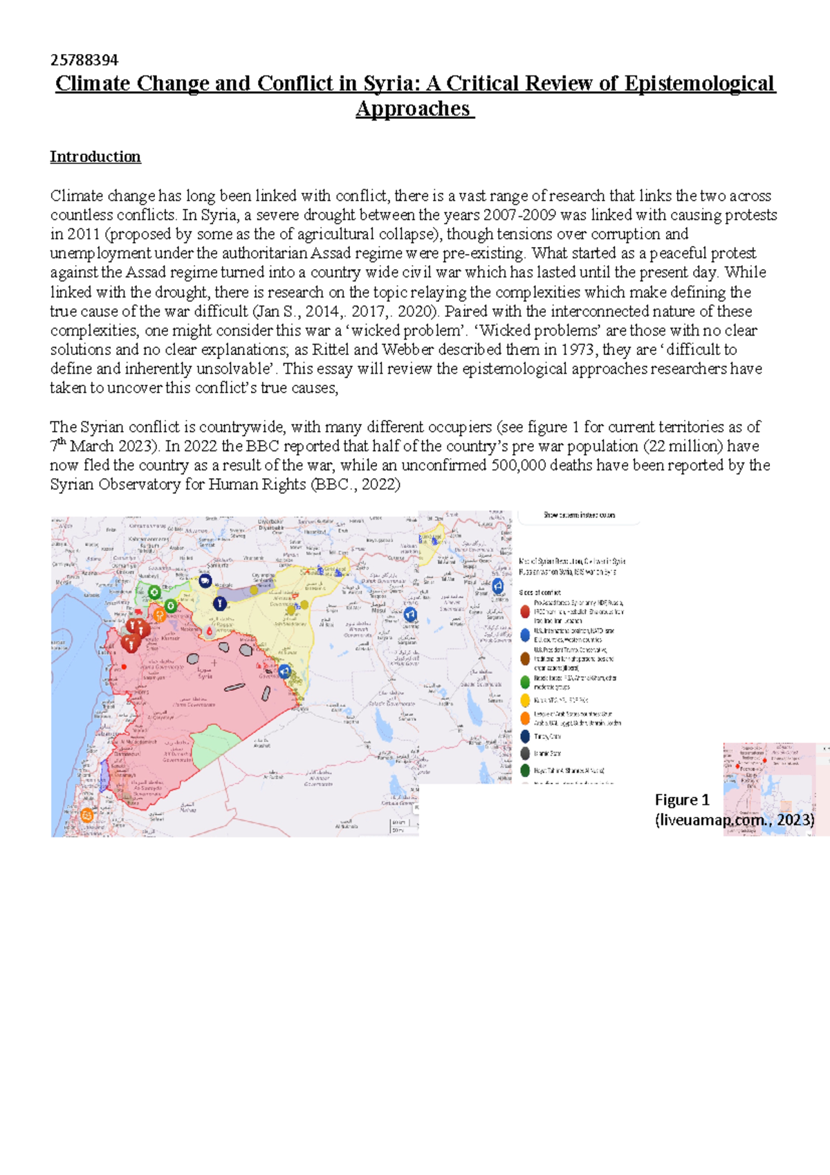 Climate Change and Conflict in Syria - In Syria, a severe drought ...