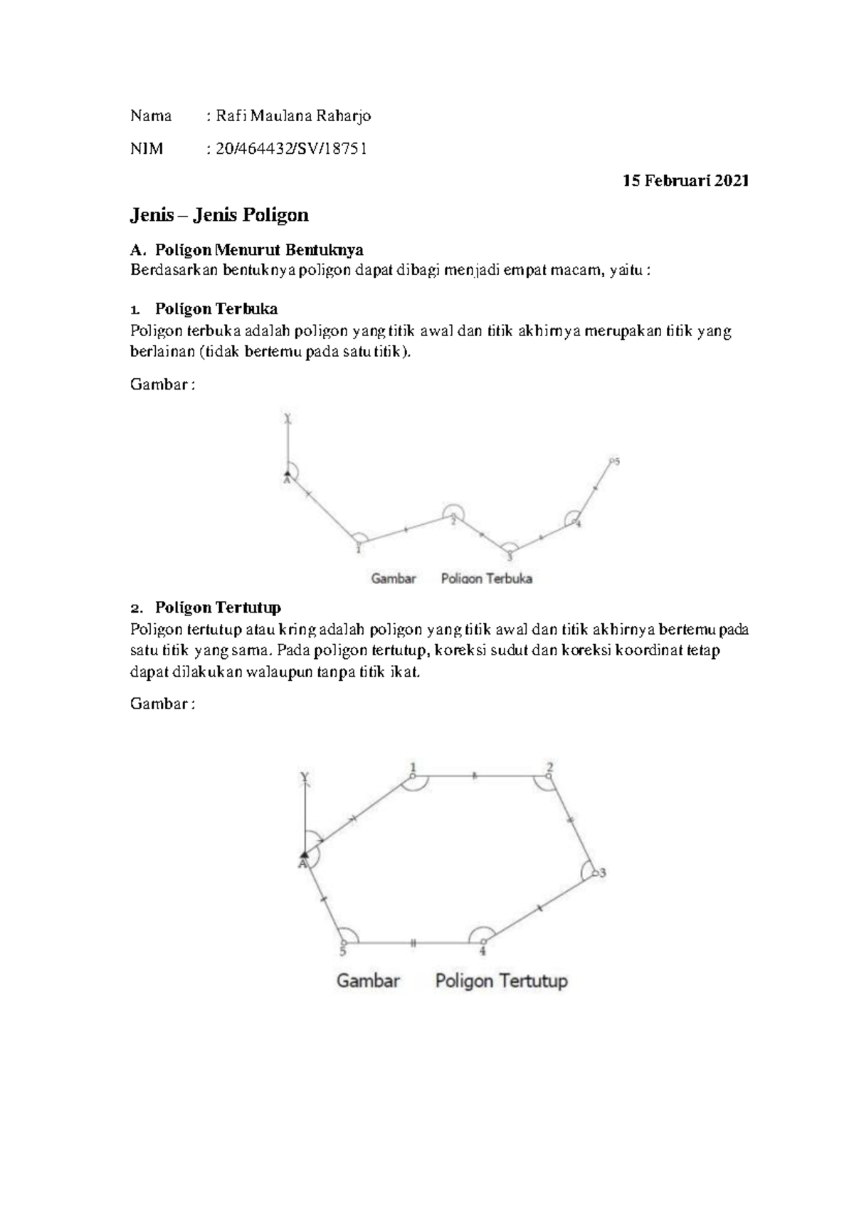 Survei Pemetaan 3 - Nama : Rafi Maulana Raharjo NIM : 20/464432/SV/ 15 ...