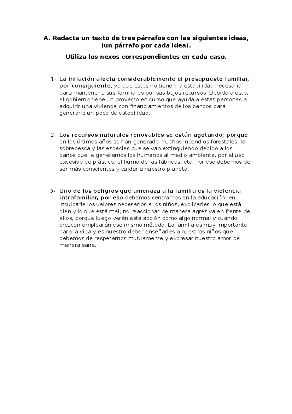 Unidad 5 Actividad 1 Edwin Eliezer Santana - A. Redacta un texto de ...