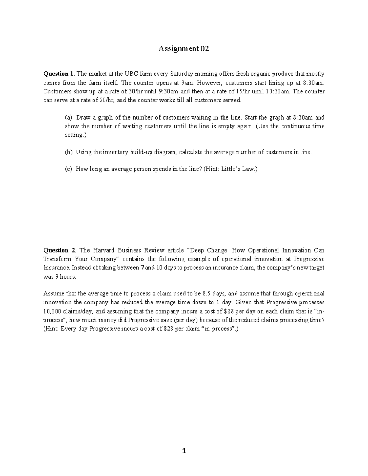 Assignment 02 - its actually 203 - Warning: TT: undefined function: 32 1 Assignment 02 Question ...