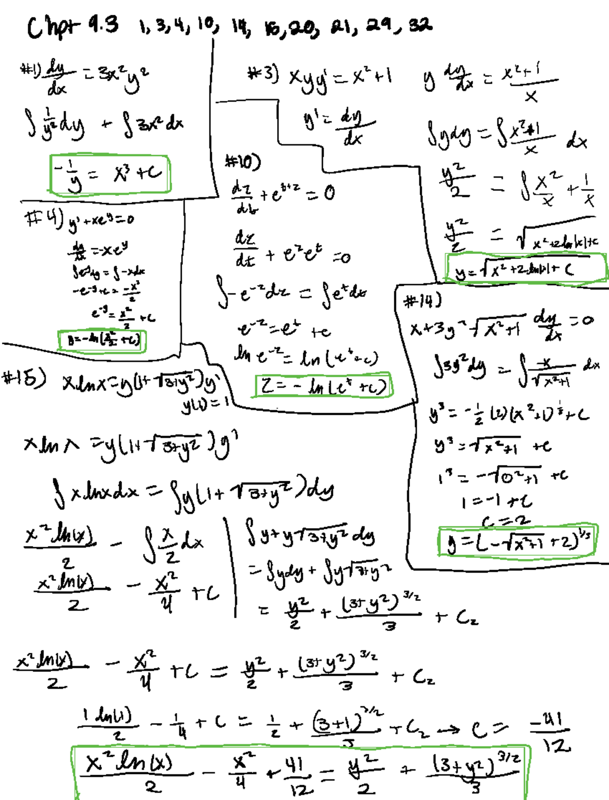 Math hw 11 - hw from paulen - hpt 9 1 3,4 10 14 15 20 21 29 32 1 day 23 ...