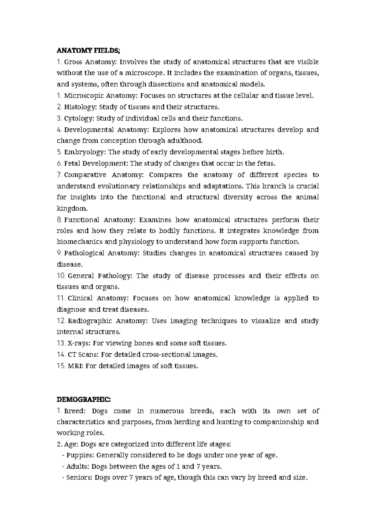 Grossaaanalec - wawaw - ANATOMY FIELDS; Gross Anatomy: Involves the ...