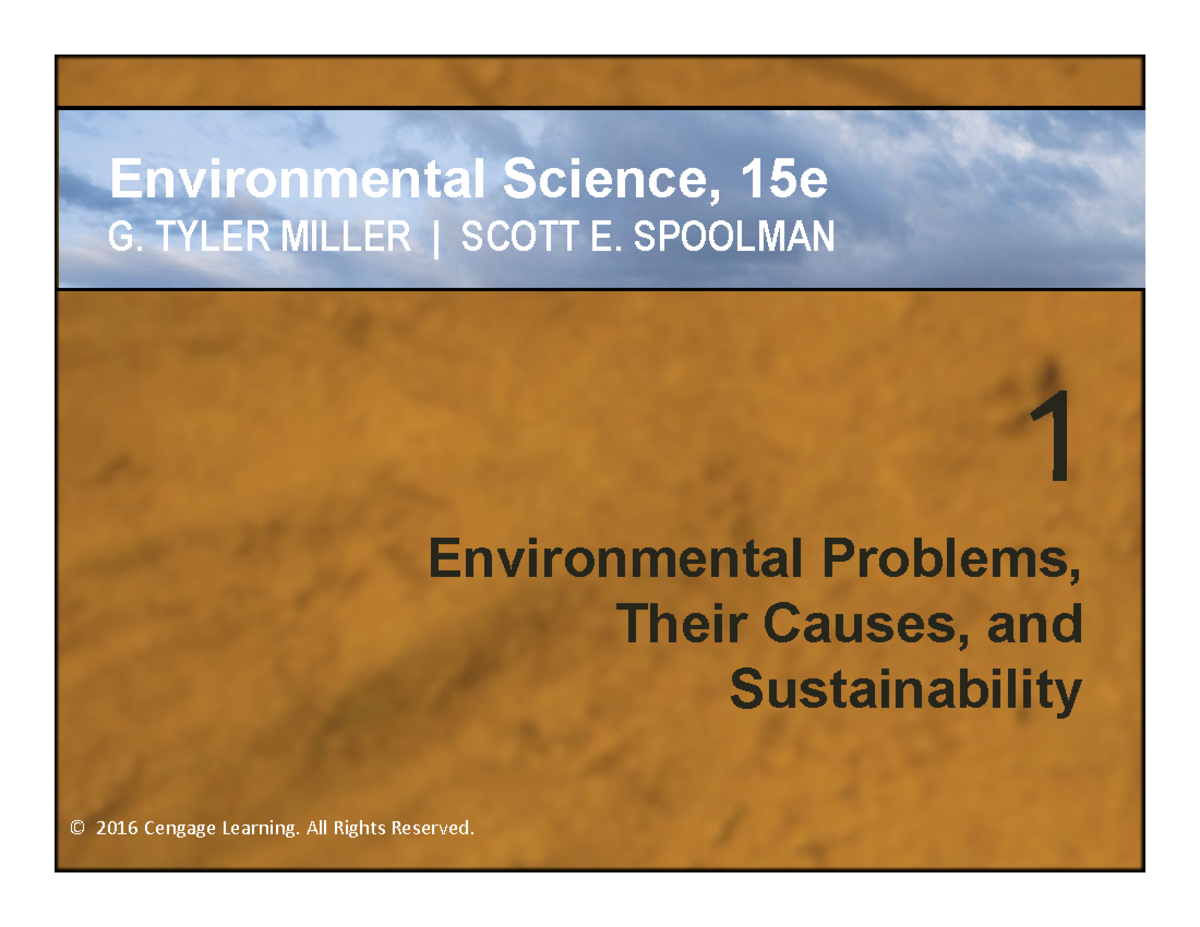 Environmental Science Chapter 1 - Environmental Problems, their Causes ...