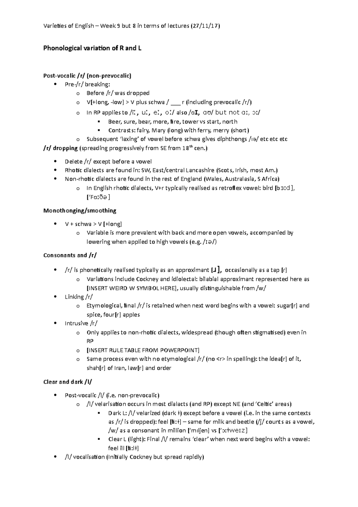 Varieties of English - week 8 - Varieties of English Week 9 but 8 in ...