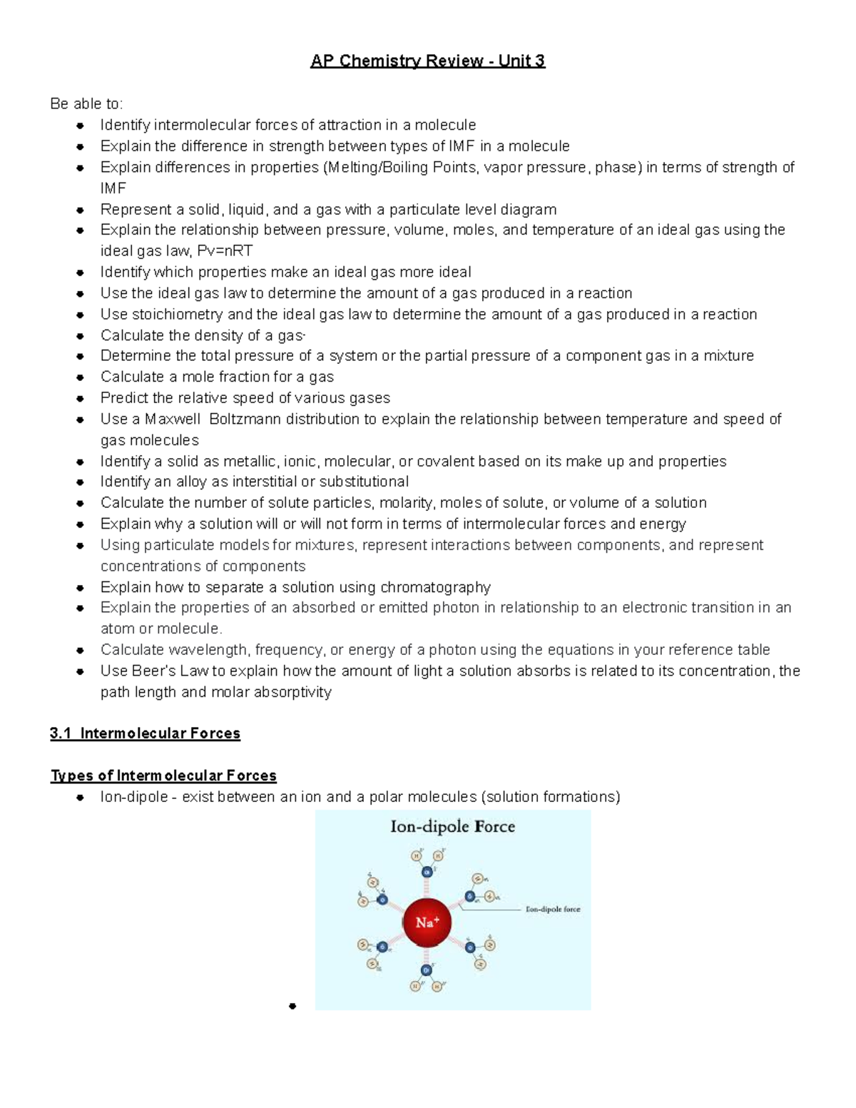 Emelia Ditsworth - AP Chemistry Review - Unit 3 - AP Chemistry Review ...
