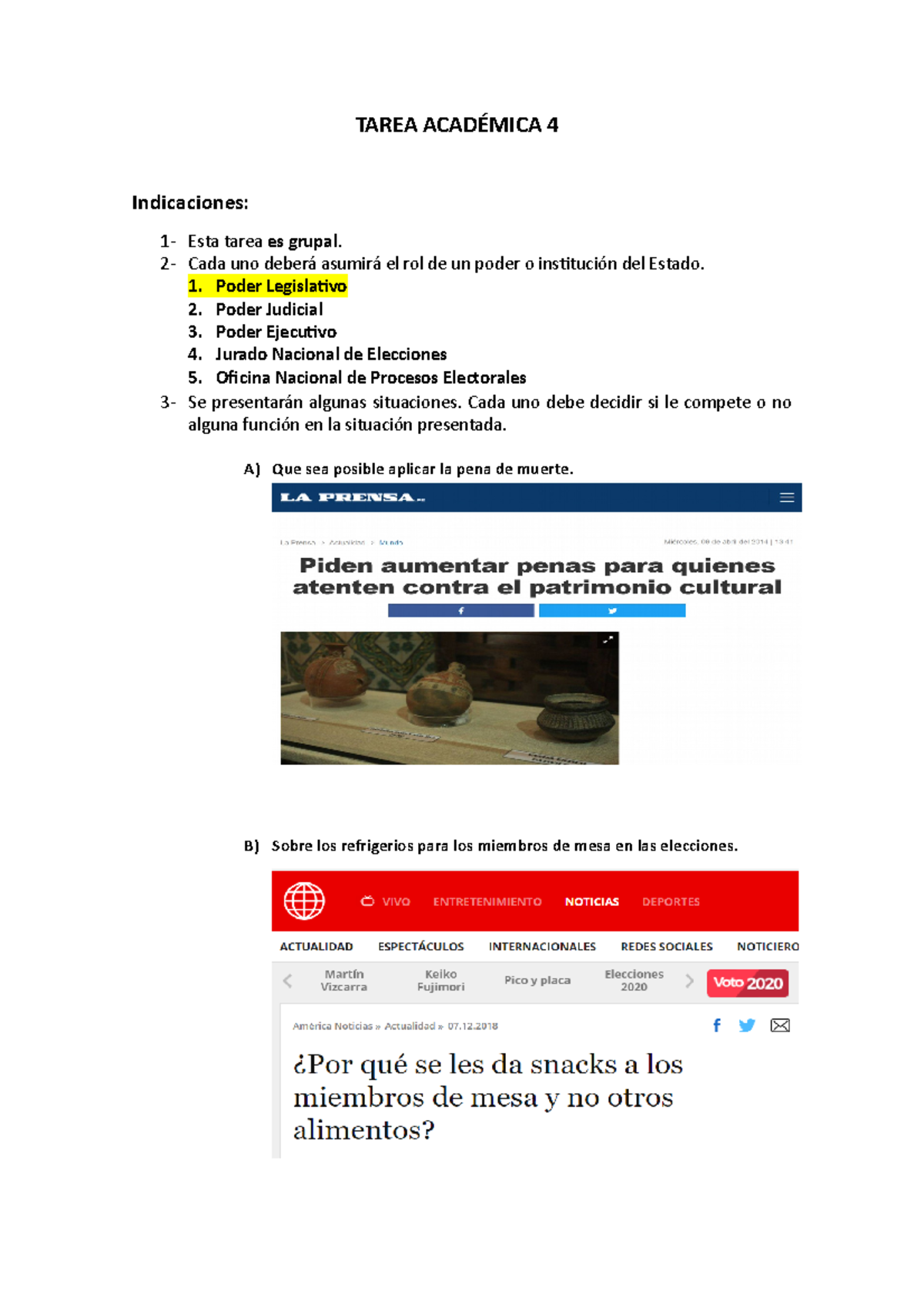Ta 4 Semana 9 Ta4 Poderes Del Estado Legislativo Tarea AcadÉmica
