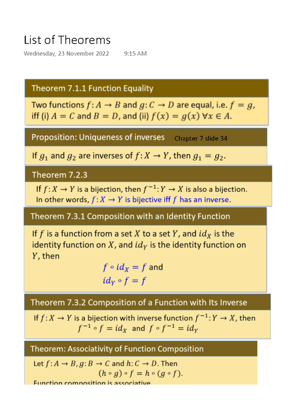 Chap 7 functions - Chapter 7 slide 34 List of Theorems Wednesday, 23 ...