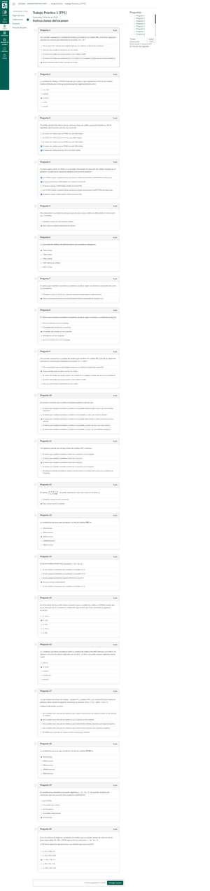 TP3 Matematicas I - Algebra - 1- Esta matriz es la inversa de la matriz ...