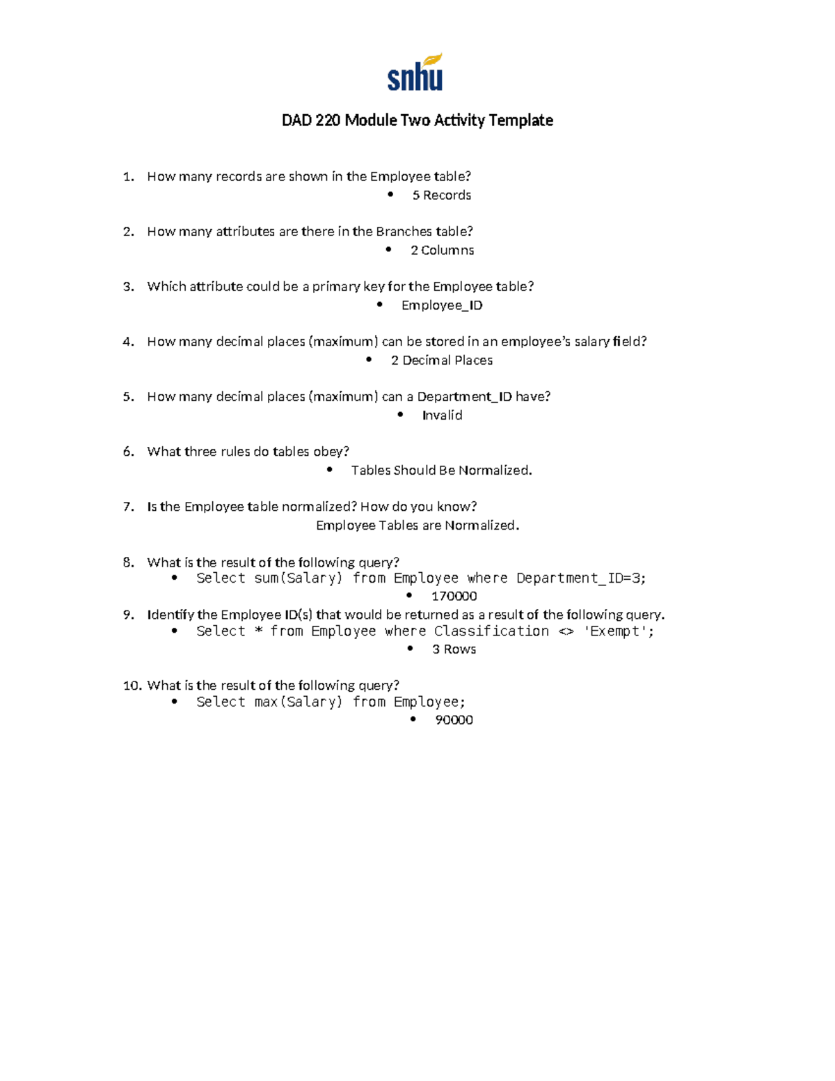 DAD-220 Module 2 Activity - DAD 220 Module Two Activity Template 1. How ...