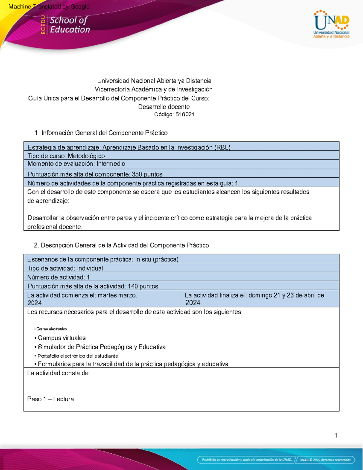 Guide for the Development of the Practical Component - Unit 2 - Phase 3 - Practical Component ...