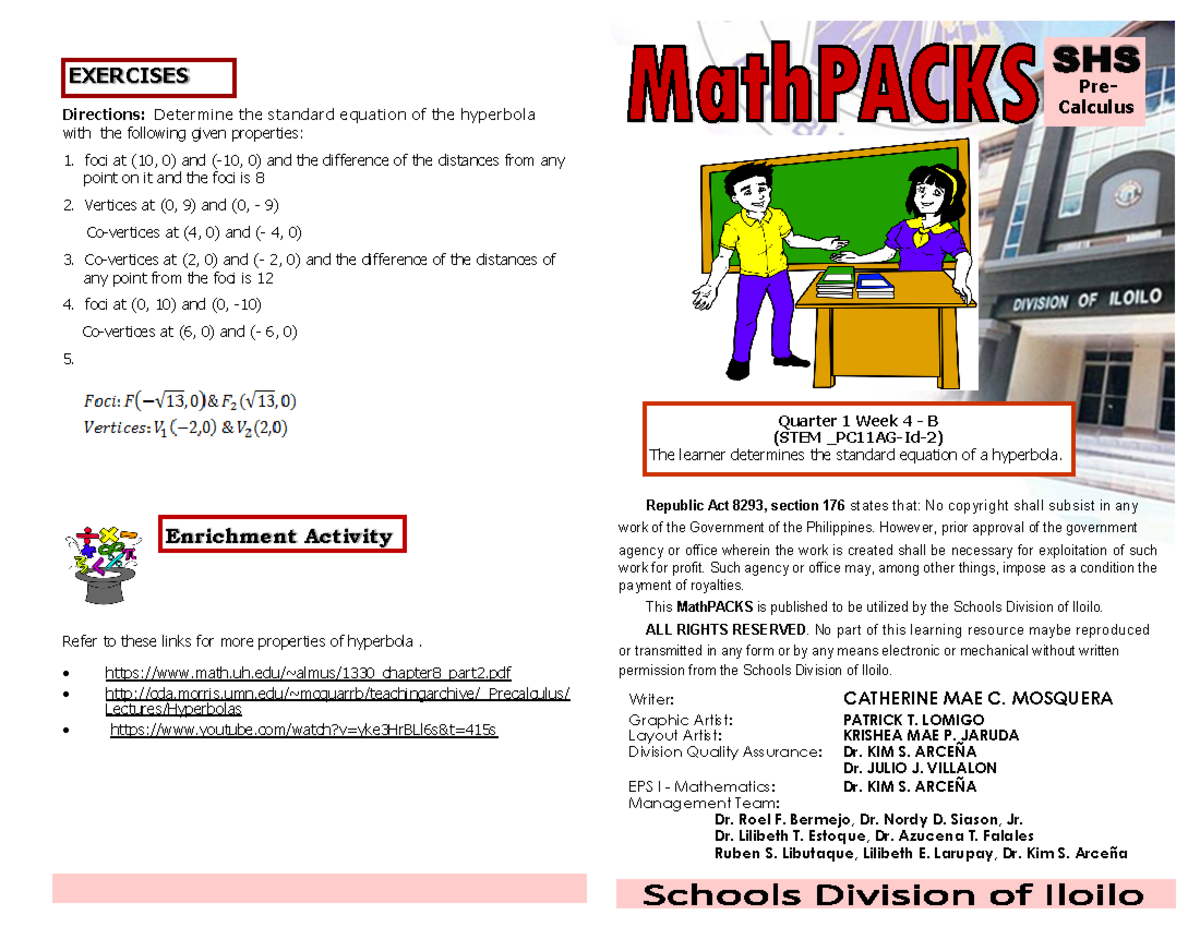 Math11 Pre-Cal Q1Wk4-B-final-1 - EXERCISES Directions: Determ ine the ...
