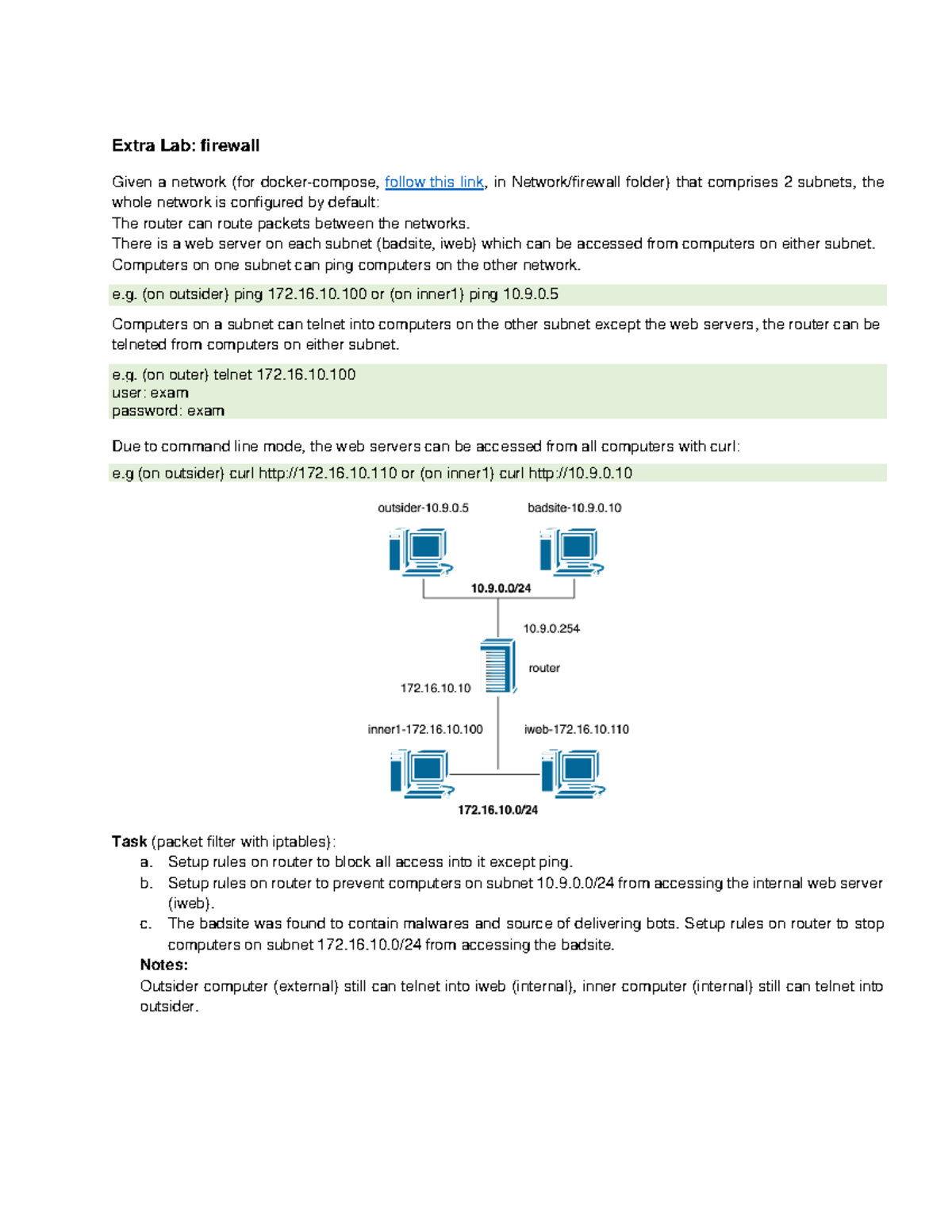 Lab Firewall Extras đâsdasd Extra Lab Firewall Given A Network For Docker Compose Follow