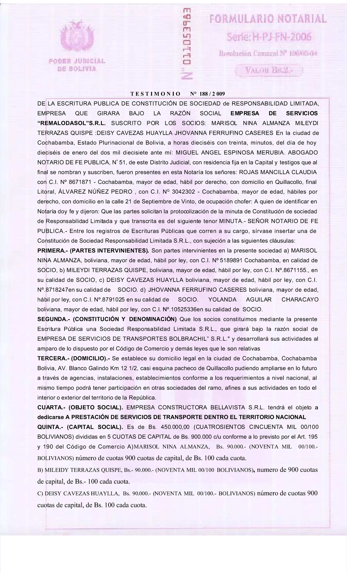 Pdf-representante-legal compress - TT EE SS TT II MM OO NN II OO N°N° 188188 // 22 009 009 DE LA ...