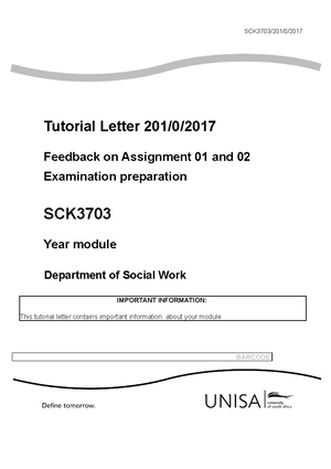 Community WORK Templates 2022 - SCK3703 - Unisa - Studocu