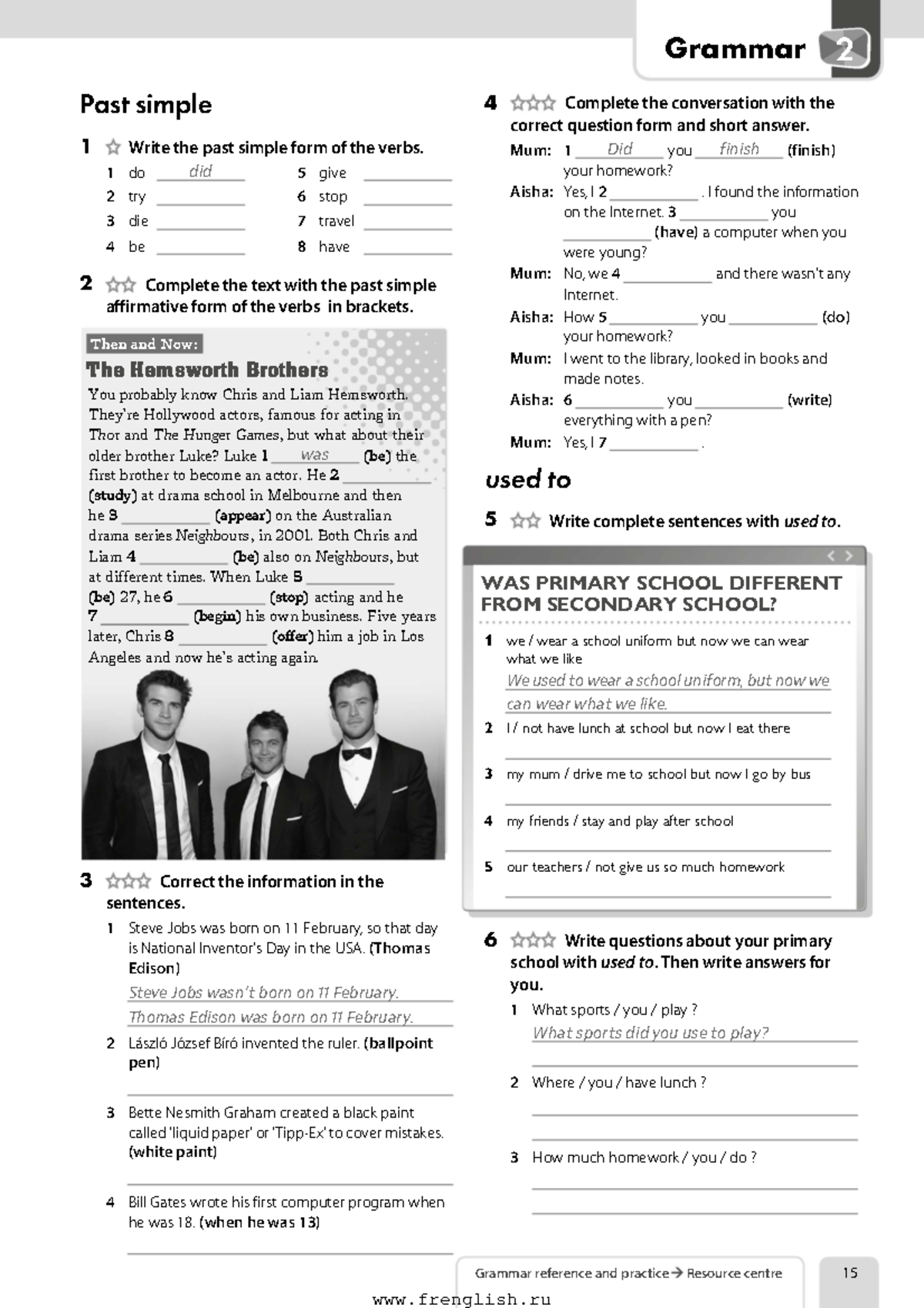 Past simple 8°B - nkkknk - Grammar reference and practice Resource ...