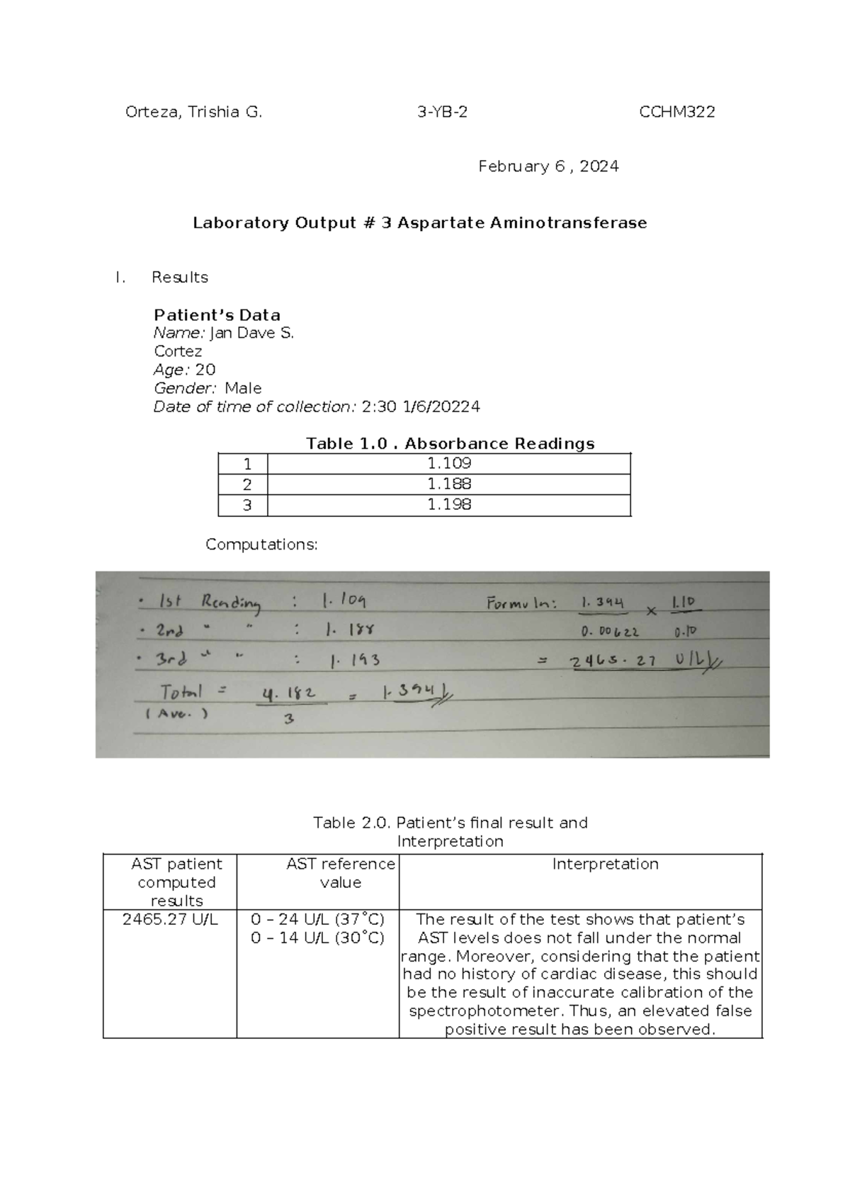 LAB MANUAL - AST - Orteza, Trishia G. 3-YB-2 CCHM February 6 , 2024 ...