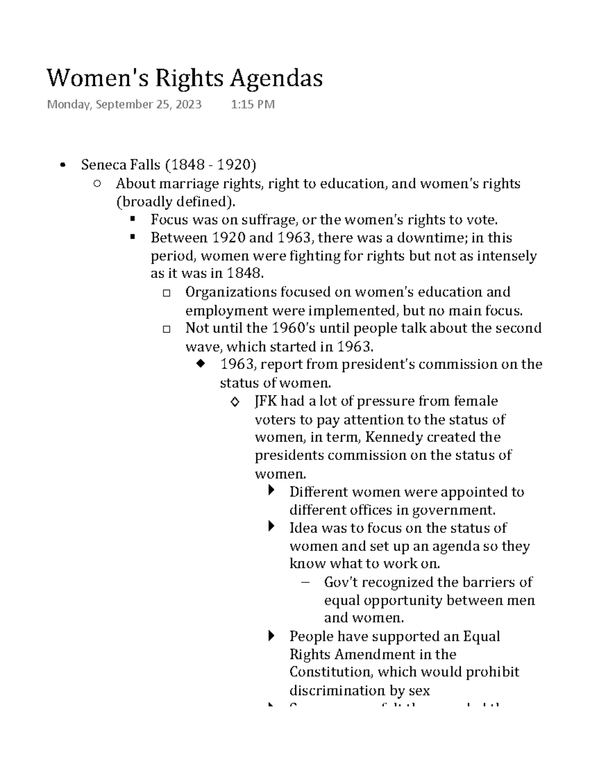 Women's Rights Agendas - Seneca Falls (1848 - 1920) About marriage ...