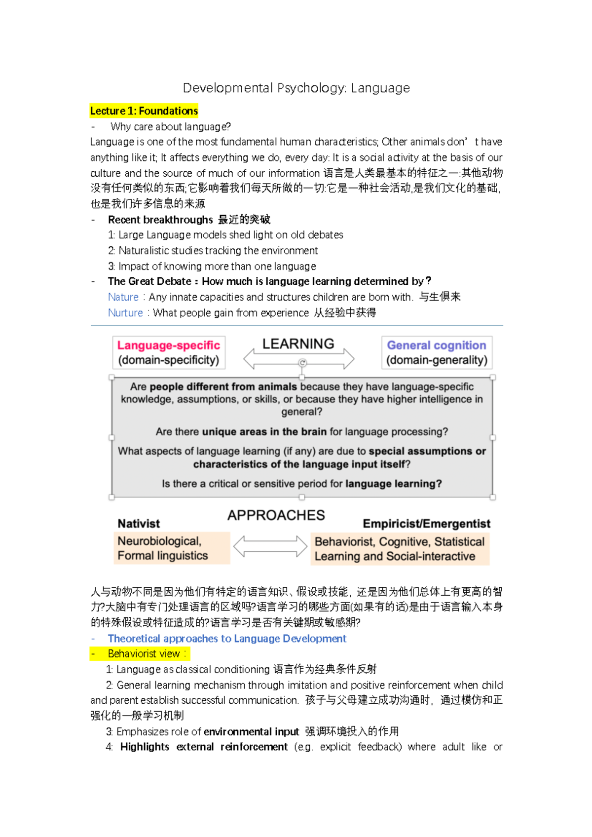 social and language part - Developmental Psychology: Language Lecture 1 ...
